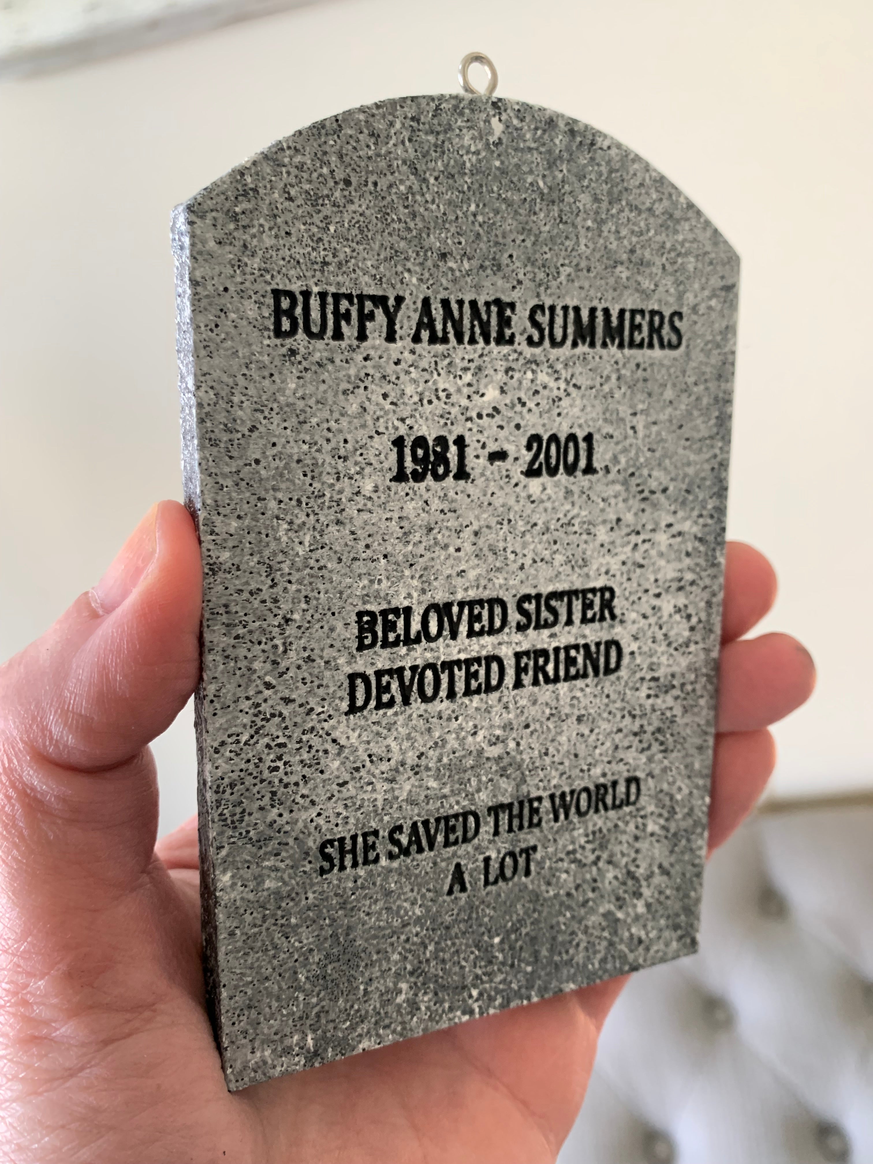 Buffy Summers "The Vampire Slayer" Tombstone Ornament – Cemetery Haunts